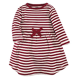 Touched by Nature Girls Organic Cotton Short-Sleeve and Long-Sleeve Dresses, Woodland Alphabet, 18-24 Months