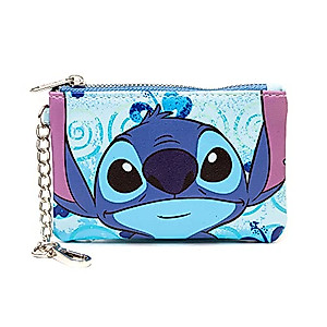 Disney Bag and Wallet Combo, Lilo and Stitch Stich Floral Blues, Vegan Leather