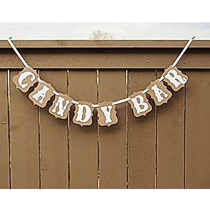 Vintage Photo Props Rustic Party Garland Kraft Paper Banner Decoracions (Candy bar)
