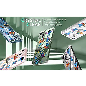 MOBRWUVS Cartoon Case for iPhone 14 Pro Max,Cute Stitch 3D Animal Character Anti-Bump Shockproof Transparent Protective Cover Suitable for Boys and Girls Teenage