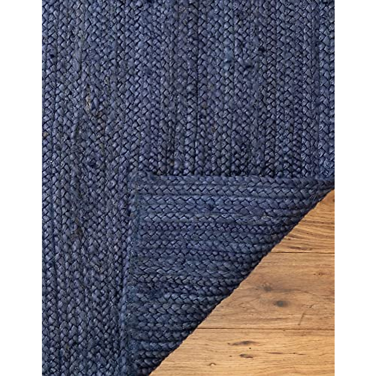 INDIGIFTHUB Rectangle Rug Hand Braided Area Rug Rustic Hipster Rug Eco Friendly Rug Large Turkish Rug for Living Indoor & Outdoor (Blue Dye) 4x6 Sq Feet