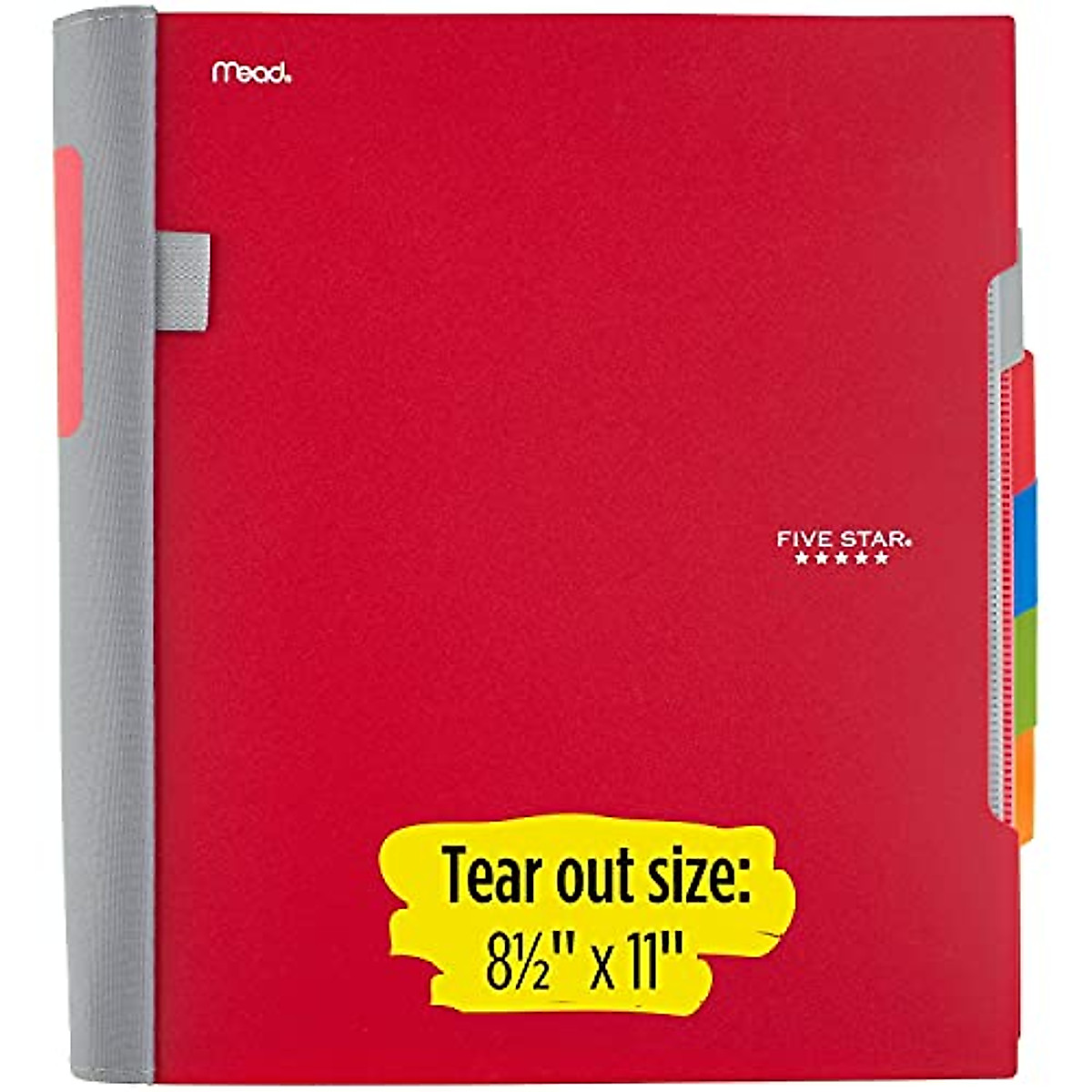 Five Star Advance Spiral Notebook, 5 Subject, College Ruled Paper, 200 Sheets, 11 x 8-1/2 inches, Teal (73152)