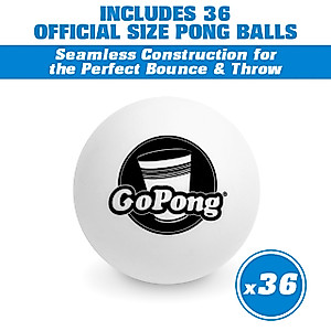 GoPong Official Beer Pong Balls (Pack of 36), White