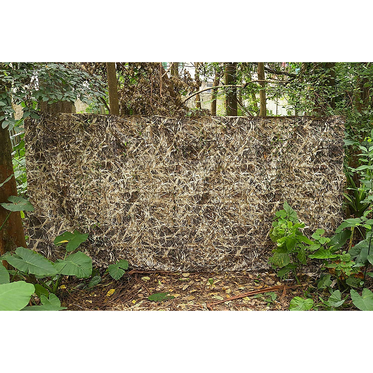 AUSCAMOTEK Duck Blind Material Camo Netting for Bird Hunting Boat Cover Camoflage Nets Dry Grass Pattern 5ftx20ft