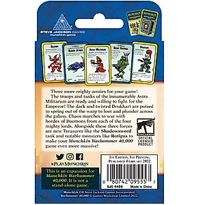 Munchkin Warhammer 40,000: Rank and Vile Card Game (Expansion) | 112 Cards | Adult, Kids, & Family Game | Fantasy Adventure RPG | Ages 10+ | 3-6 Players | Avg Play Time 120 Min | Steve Jackson Games