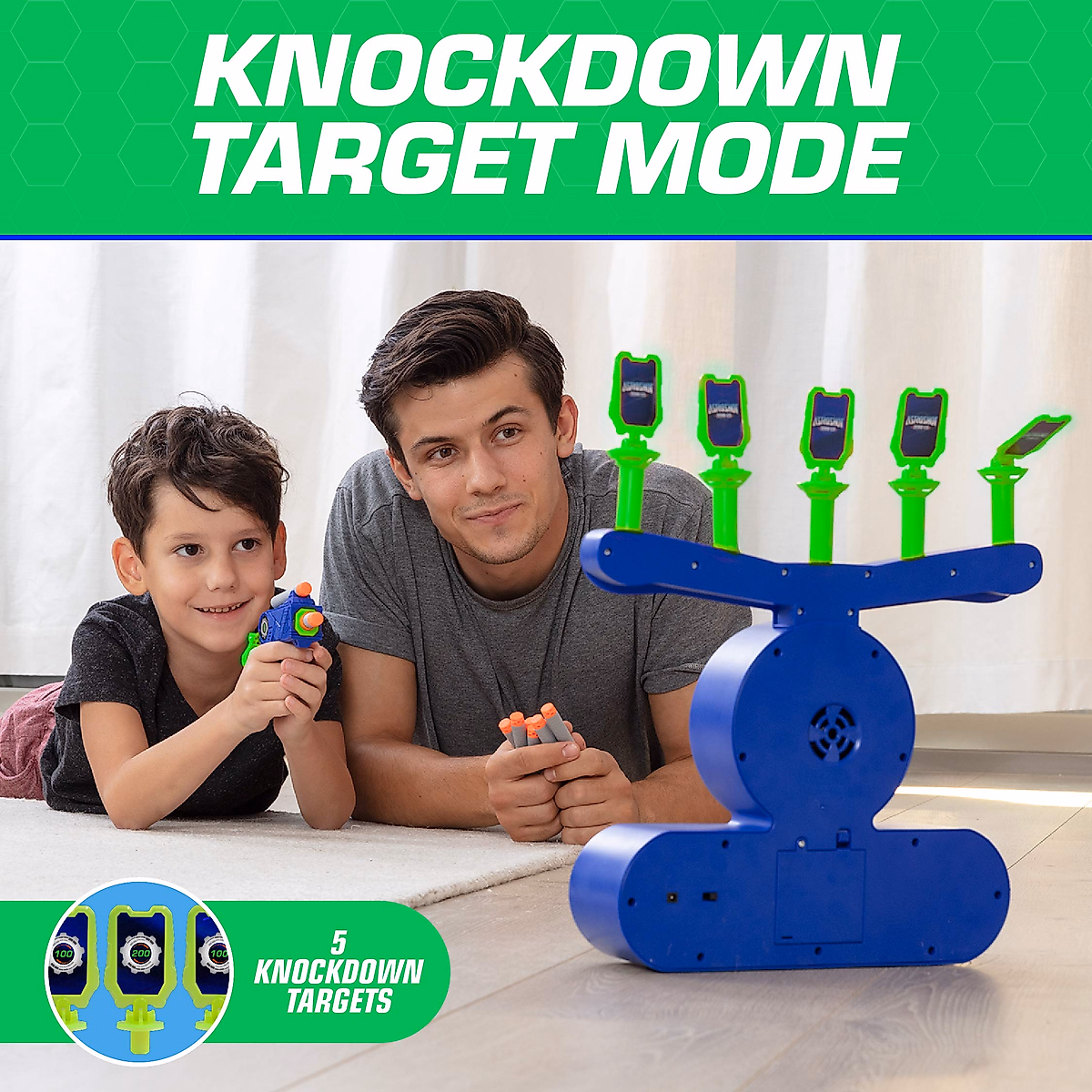 USA Toyz AstroShot Zero GSX Shooting Games for Kids - Nerf Compatible Glow in The Dark Floating Ball Targets for Shooting with Foam Blaster Toy Gun, 10 Floating Ball Targets, and 5 Flip Targets