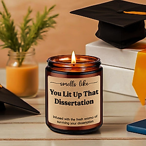 GSPY Graduation Candle, PhD Graduation Gifts, Doctorate Graduation Gifts for Her, Him - Funny Dissertation, Congrats Grad, 2024 Graduation Gifts for Women, Doctoral Graduates, Doctoral Student