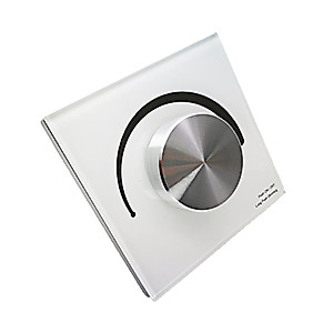 LAZIRO Led Strip Dimmer DC 12V-24V 4A 3 Channel 12A Output Single String Ribbon Tape Dimming Wall Mounted RF Wireless Remote Dim (Color : T1-K Panel)