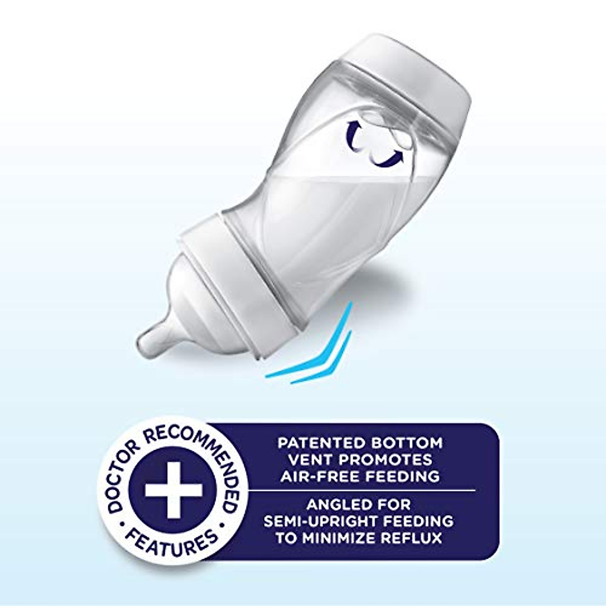 Playtex Baby Ventaire Bottle, Helps Prevent Colic & Reflux, Clear, 9 Oz, 5 Count - Pack of 1