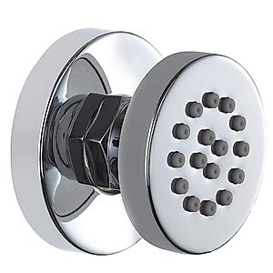 Brass Adjustable Round Massage Spa Body Jet Side Sprayer for Bathroom Shower, Chrome Finish