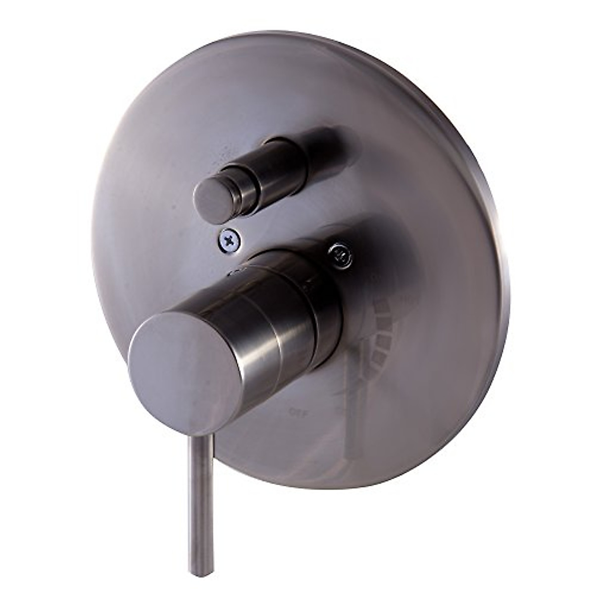 ALFI brand AB1701-BN Brushed Nickel Pressure Balanced Round Shower Mixer with Diverter, 7.88" L x 7.88" W x 3" H