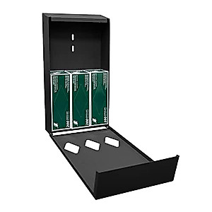 5' Tall Rust Proof Aluminum Low Profile Dog Waste Station for Roll Bags (most popular bags) with 400 waste bags & 25 can liners (Matte Black)