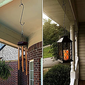 6 Pack Large Heavy Duty S Hooks,10 Inch Long Utility S Hook for Plant Flowerpot, Large Hummingbird Feeder Hooks,Black Giant S-Shaped Hook for Basket,Garden,Patio,Indoor& Outdoor Uses .