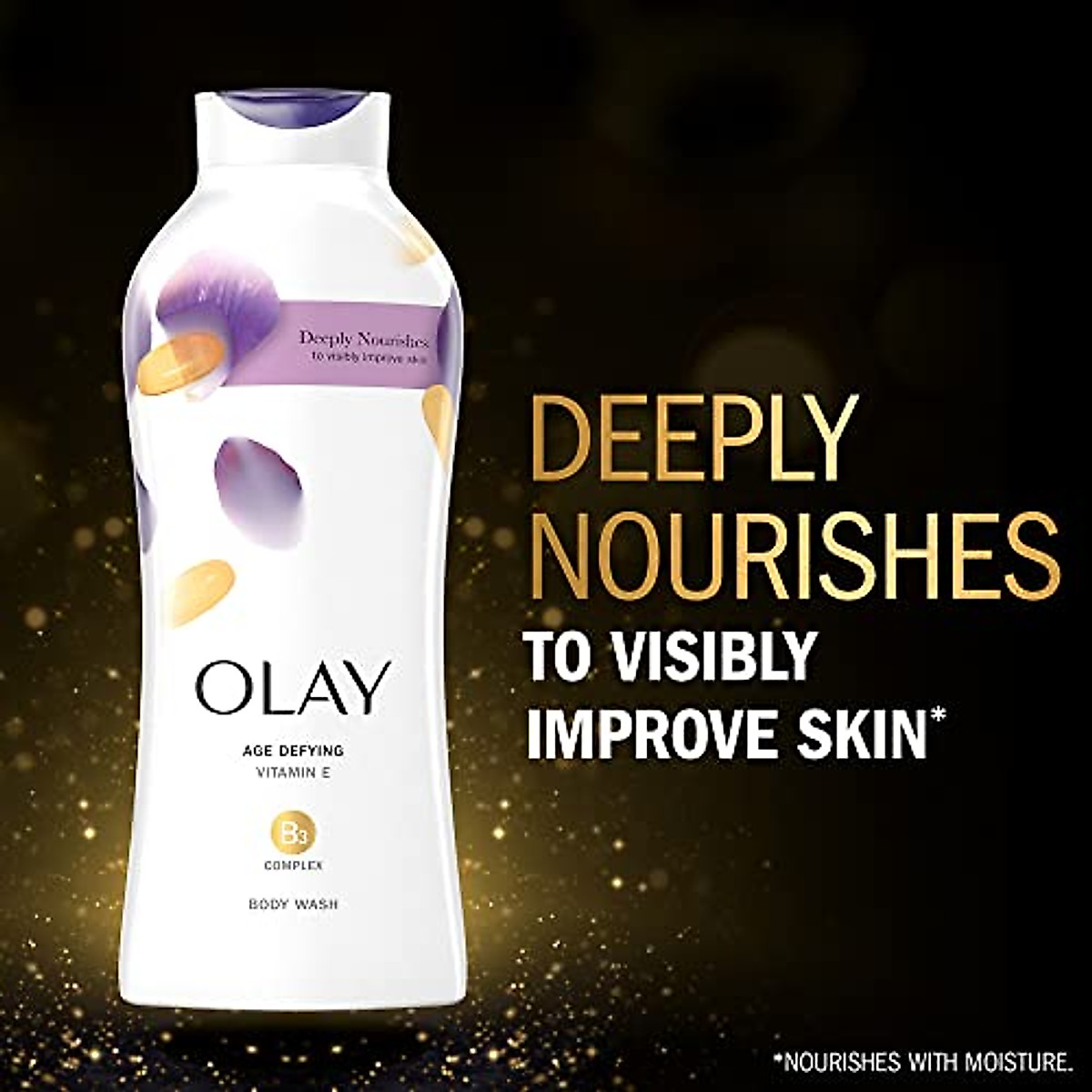 Olay Age Defying Body Wash with Vitamin E & B3 Complex, 22 Fl Oz (Pack of 4)