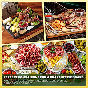 Charcuterie Boards Accessories Charcuterie Utensils Cheese Butter Spreader Knife Set Small Serving Tongs Forks and Spoons Dipping Bowls Honey Dippers Toothpick Flags for Party Platter Making