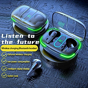 PRO70 Wireless Earbuds Bluetooth Headphones with Wireless Charging Case IPX4 Waterproof Stereo Earphones in-Ear for SPOR