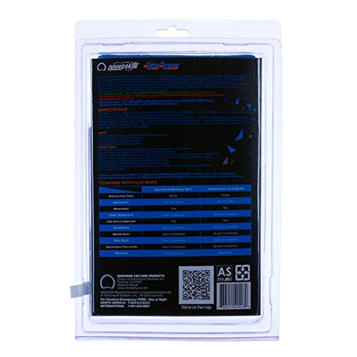 Nanoskin AUTOSCRUB Fine Grade Wash Mitt,Weft Knitted Microfiber [AS-016] Blue, 6" x 8.7"