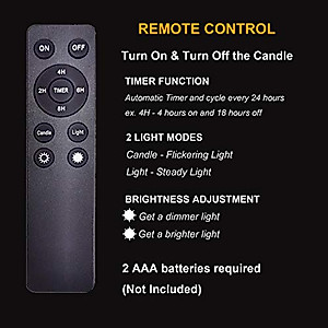 Outdoor Waterproof Large Led Flameless Candle with Remote Timer Long Lasting Battery Operated Plastic Electric Resin Pillar Candle Light for Home Garden Patio Xmas Wedding Party Decorations 4”X8”