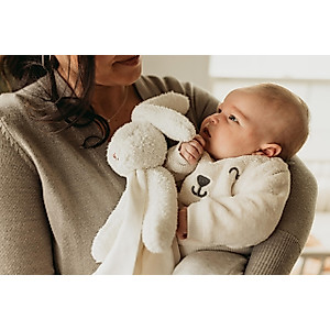 Bunnies By The Bay "Bun Bun Bunny" Buddy Blanket - 16" Stuffed Bunny and Baby Security Blanket - Super Soft Velour with Satin Lining