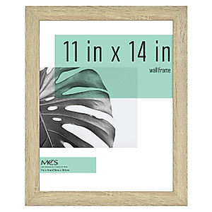 MCS Studio Gallery 11x14 Picture Frame Natural Woodgrain, Rectangle Photo Frame for Photos, Posters & Art Prints (1-Pack)