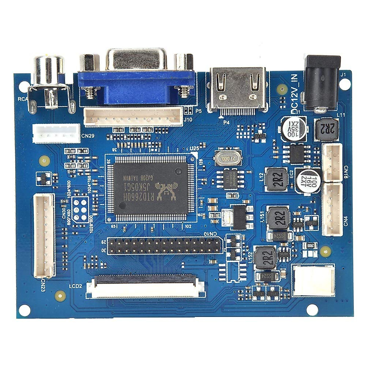LCD Driver Board, Universal 40 Pins 9V-24V HDMI VGA 2AV Input LCD Controller Board, for AT070TN92 LED Panel AT065TN14