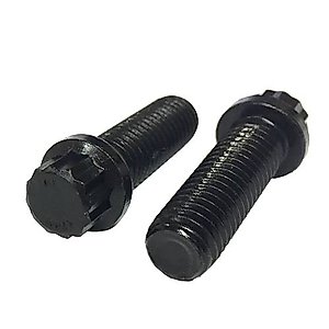 (5) 7/16-14X1-1/4 Alloy 12-Point Flange Screws Black Oxide