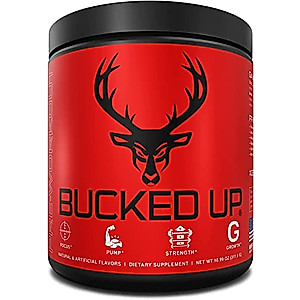 Bucked Up Pre Workout 6 Grams Citrulline, 2 Grams Beta Alanine, and 3 Other Registered trademarked Ingredients (Grape)