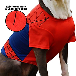 Spiderman Dog Shirt - Marvel Officially Licensed Spiderman Dog Costume - Breathable, Stretchy Spiderman Dog Costumes- Comfortable Marvel Pet Shirts - I Am Spiderman Suit, Large