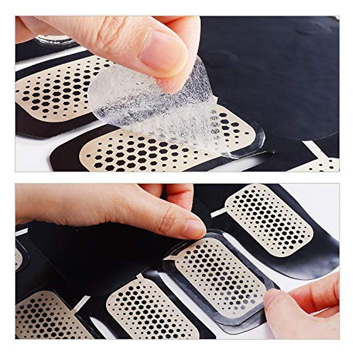 UYGHHK 50 Pcs/25 Pack Gel Pads for Abs Stimulator Ab Trainer Replacement Gel Sheet for EMS AB Stimulator Gel Pad for All Abdominal Belts Muscle Stimulator Ab Toner