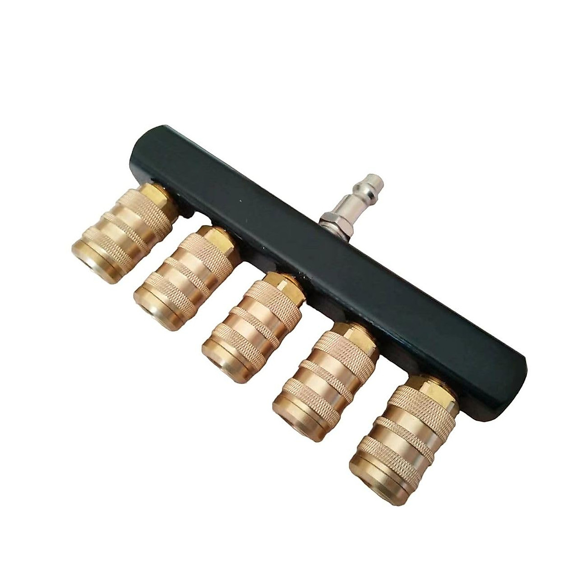 Zeluga 22-140 5-Way Industrial Style Bar Air Manifold with Brass 5 Coupler