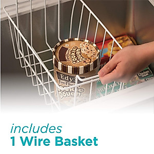 BLACK+DECKER 3.5 Cu. Ft. Chest Freezer, Holds up to 122 Lbs. of Frozen Food with Organizer Basket, BCFK356, White