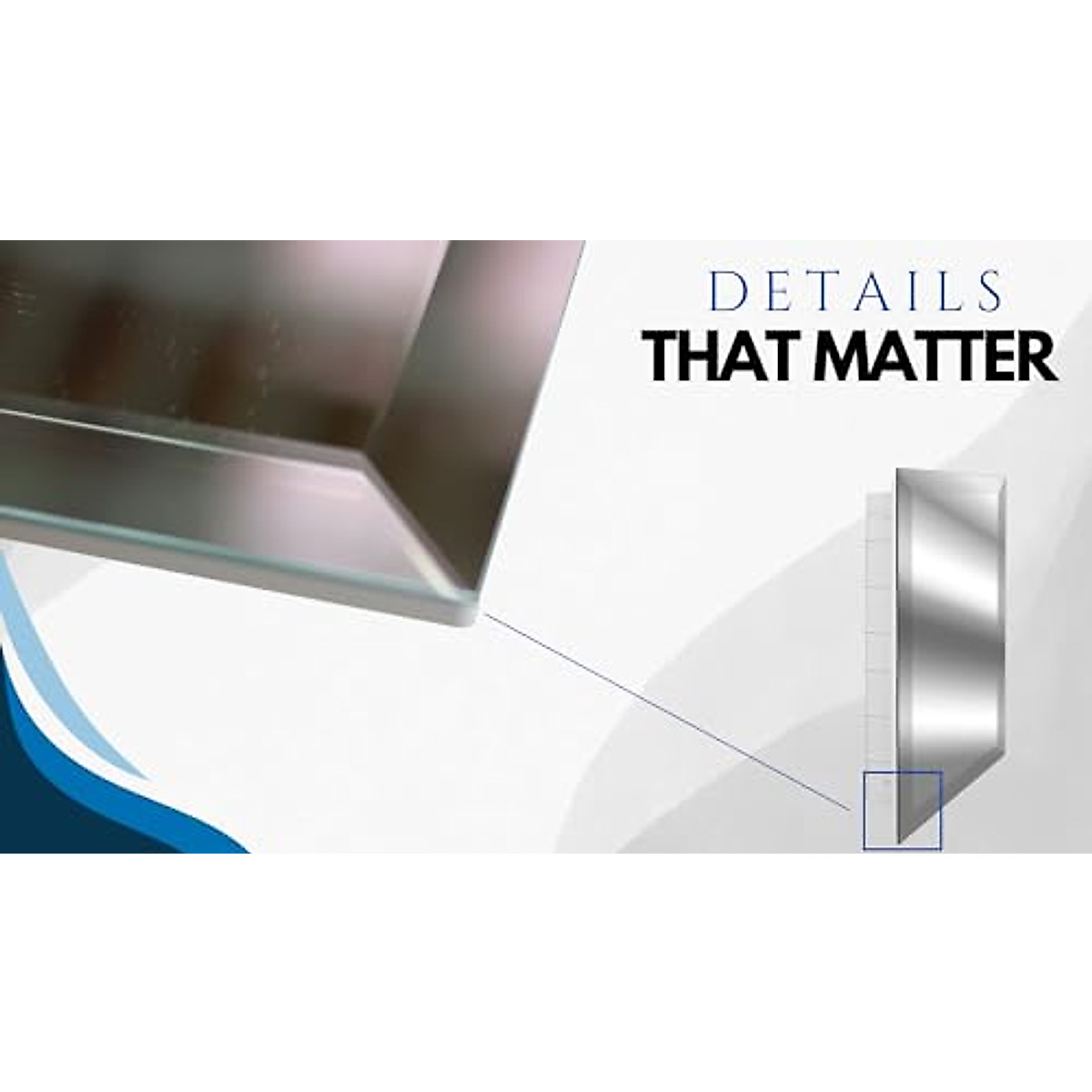 HomeSelects Dimondi Euro Modern Styled Broad Beveled Rectangle Mirror Recessed Bathroom Medicine Cabinet (26 Inch)