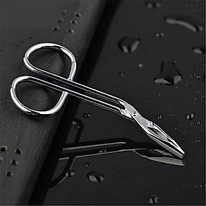 LZIYAN Stainless Steel Eyebrow Scissors Tweezers,Elbow Pliers Clip Scissors,Flat Tip Tweezers Hair Plucker