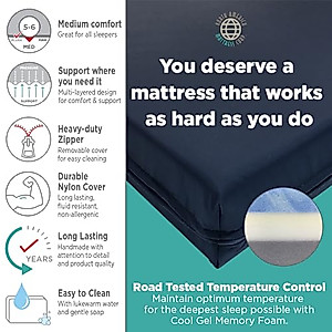 American Road Dream - Medium Comfort, Cool Gel Memory Foam Truck Mattress, 86" x 36" x 5"