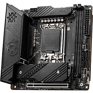 MSI MEG Z690I Unify Gaming Motherboard (Mini ITX, 12th Gen Intel Core, LGA 1700 Socket, DDR5, PCIe 5, 2.5G LAN, M.2 Slots, Wi-Fi 6E)