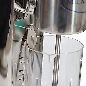 DYRABREST 180W Electric Milk Shake Maker, Commercial Single Head Milkshake Mixer Blender Machine, Stainless Steel Drink Milk Shake Maker Shaker with 2 Cups