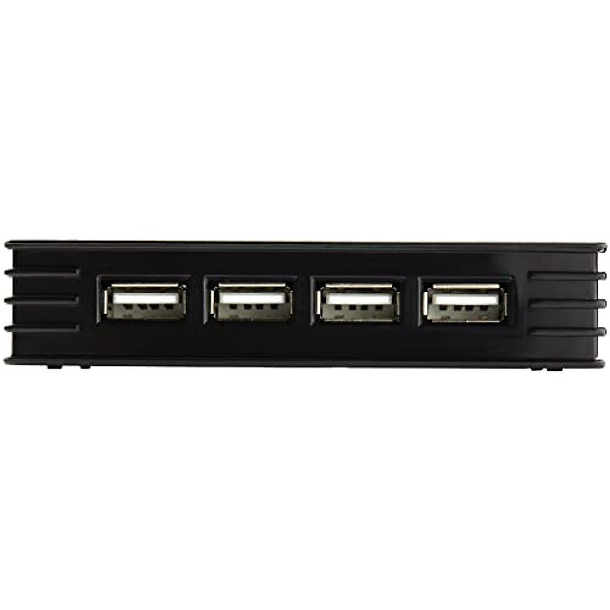 StarTech.com 4 Port Compact Black USB 2.0 Hub - Bus-powered or with Included Power Adapter - Portable Mac/PC laptop hub, TAA (ST4202USB)