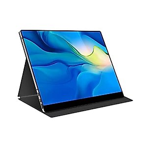 HONGYIFEI2021 Portable Monitor 15. 6 Inch FHD HDR Laptop HDMI External Monitor with Dual Type- C Smart Cover for PC Mobile Phones ps4 Xbox Switch Resolution 3840 x 2160 Gaming, 4K Touch Screen