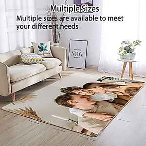 Personalized Custom Rug Area Carpet with Your Image Photo, Customized Carpet Anti Slip Washable Door Mat Decoration for Home Bedroom Living Room Office Garden
