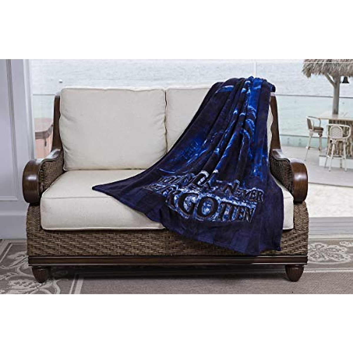 Erazor Bits Throw Blanket 50 x 60| Never Forget Fallen Soldier Throw Blanket MM110-TB