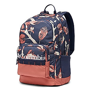 Columbia Unisex Zigzag 30L Backpack, Nocturnal Topiary/Dark Coral, One Size