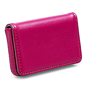 RFID Blocking Wallet - Minimalist Leather Business Credit Card Holder - Rose