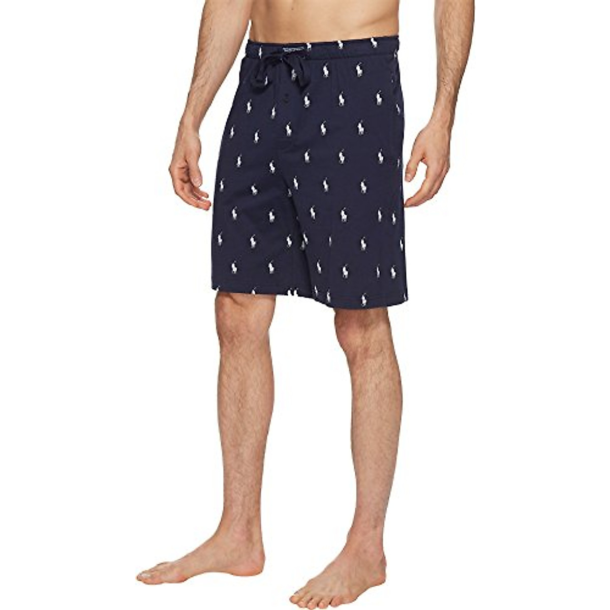 Polo Ralph Lauren Underwear Men's Jersey Knit Sleep Shorts, Cruise Navy, Blue, Graphic, S