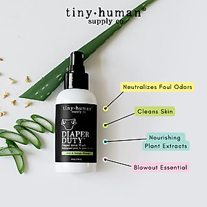 Diaper Duty Diaper Area Wash 4oz (1 Pack), Orange Blossom & Aloe, Gentle Cleansing Spray for Cloth Diapers, Calming & Soothing