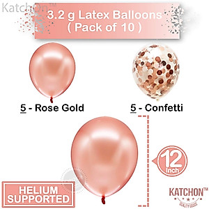 KatchOn, Rose Gold 13 Balloon Numbers - Giant, 40 Inch | 13th Birthday Decorations for Girls | 13 Rose Gold Balloons for 13 Birthday Decorations for Girls | Rose Gold Number 13 Balloons for Birthdays