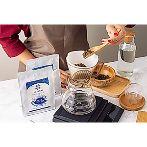 LA MOON TEA Blue Thai Tea Mix - Traditional Loose Leaf from Butterfly Pea Flower and Assam Black for Home-made Iced Tea, Boba & Latte No Food Dye, 7.05 Oz.