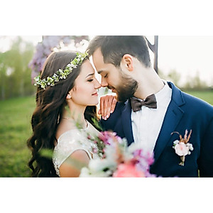 Uongeod HJYHYN Flower Crown Boho Flower Wreath Artificial Floral Crown Bridal Headpiece Greenery Crown for Wedding Ceremony Party Festival