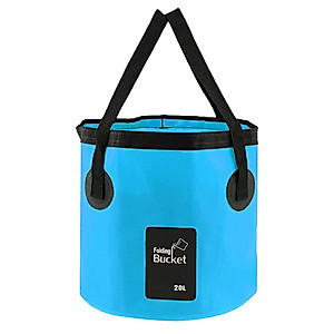 AINAAN Multifunctional Collapsible Portable Travel Outdoor Wash Basin Folding Bucket Water Storage Bag for Camping Hiking Travel Fishing Caravan Washing (Blue