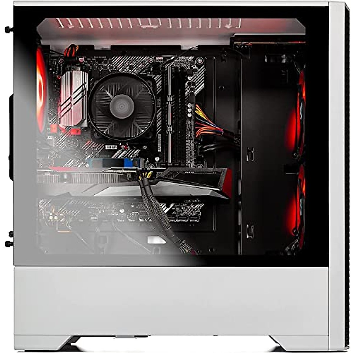 Skytech Gaming Blaze 3.0 Gaming Computer PC Desktop - Intel i3-10100F, GTX 1650, 500GB SSD, 8GB DDR4 3000, RGB Fans, AC WiFi, Windows 10 Home 64-bit, White