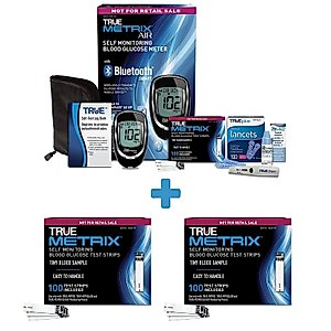 TRUE Metrix® AIR Starter Kit Plus TRUE METRIX® Blood Glucose Test Strips NFRS 100ct - 2 Pack (200 Test Strips)